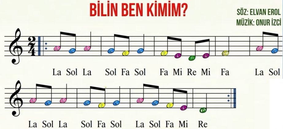 Melodika ile Çalınan Kolay Şarkılar ve Notaları - Nota Nehri