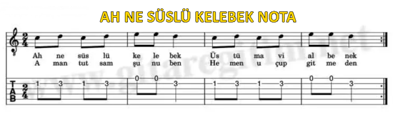 Yeni Başlayanlar En Kolay Basit Şarkılar Gitar Notaları