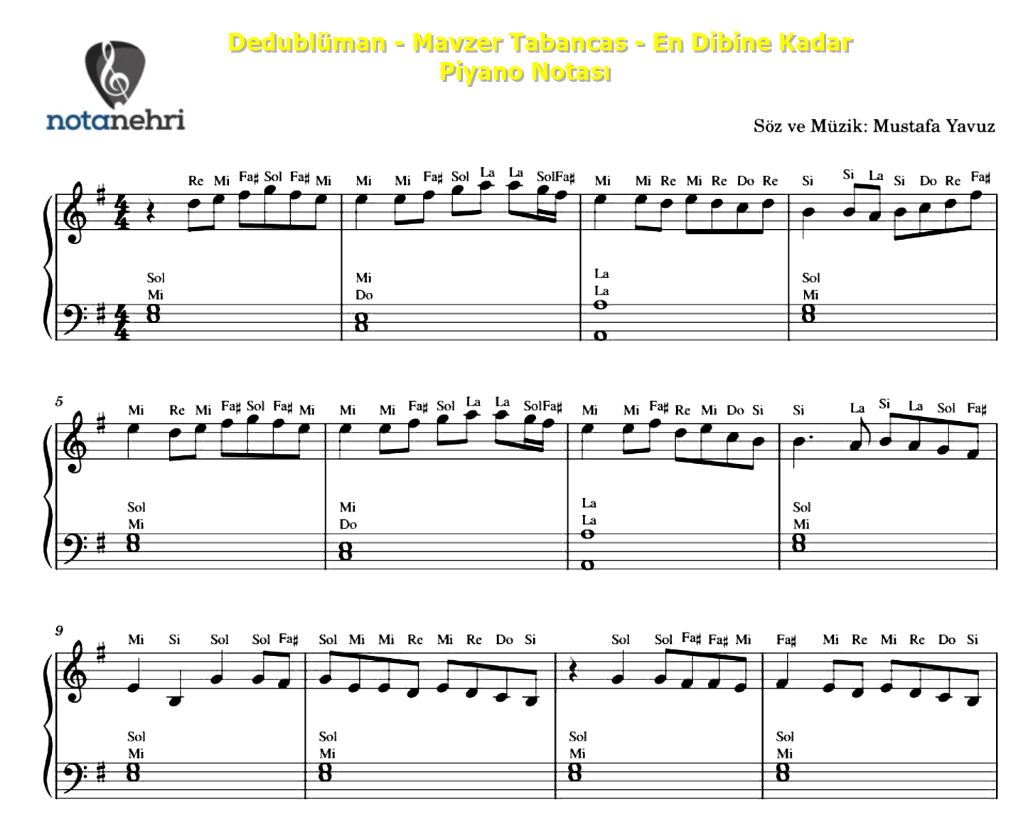 Dedublüman – Mavzer Tabancas – En Dibine Kadar Keman, Piyano, Melodika ...