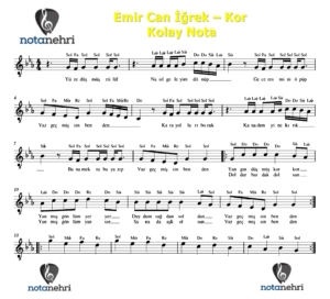Mastika Melodika Notaları - Nota Nehri